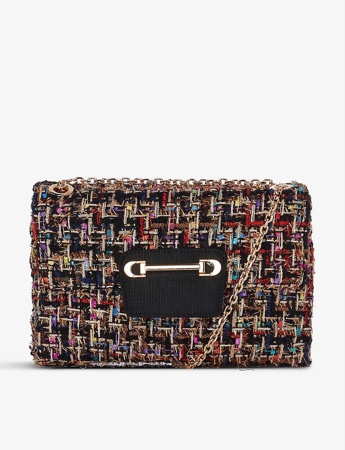 Dune Brilliantly boucle woven shoulder bag - ShopStyle