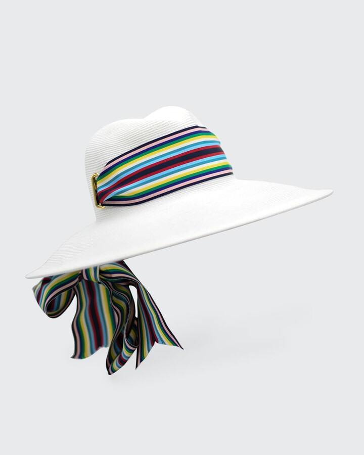 Kokin Streamers Stripe Ribbon-Tie Fedora - ShopStyle Hats