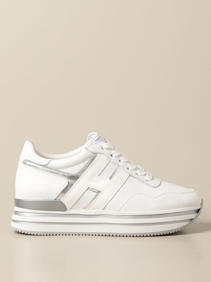 Hogan Maxi platform H222 sneakers in leather - ShopStyle