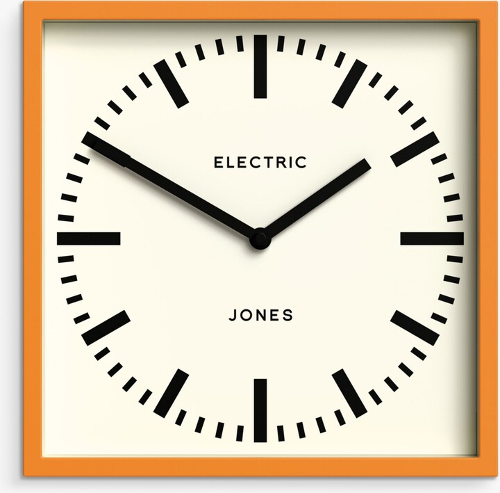 Jones Clocks Electric Square Analogue Wall Clock - ShopStyle