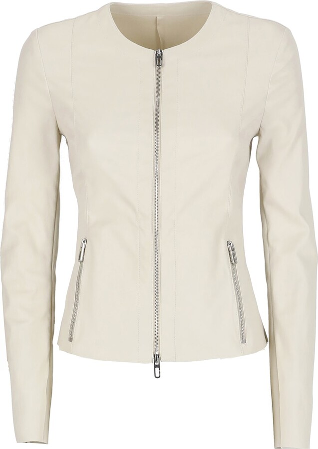 Drome Leather Jacket from White leather jacket for woman - ShopStyle