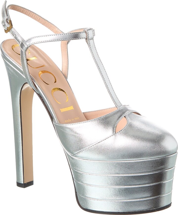 Gucci Leather Platform Pump - ShopStyle