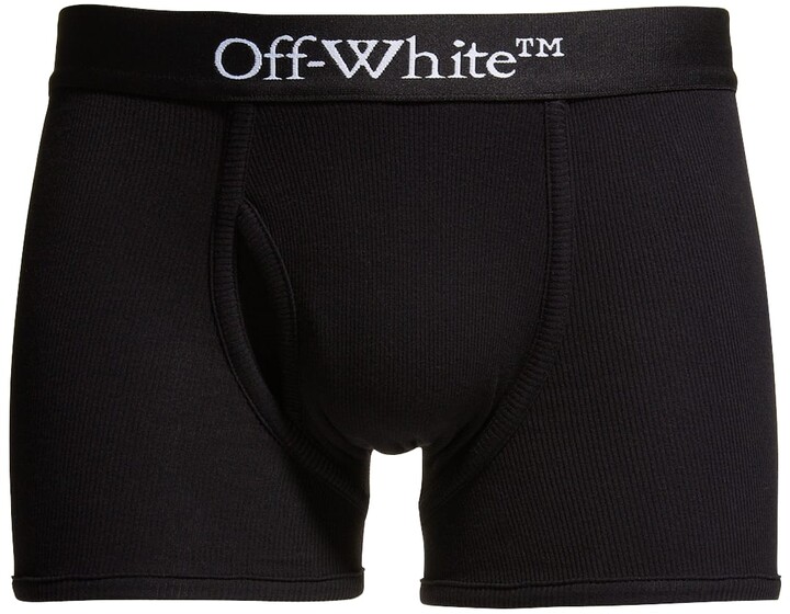 Off-White Men's Ribbed Logo Boxer Briefs - ShopStyle