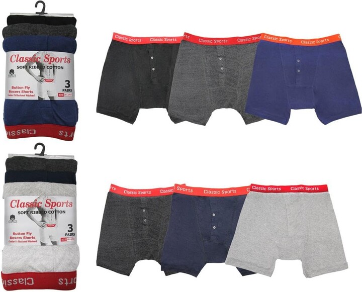 MayHa Men's Classic Sports Rib Elasticated Red Band Boxer Shorts ...