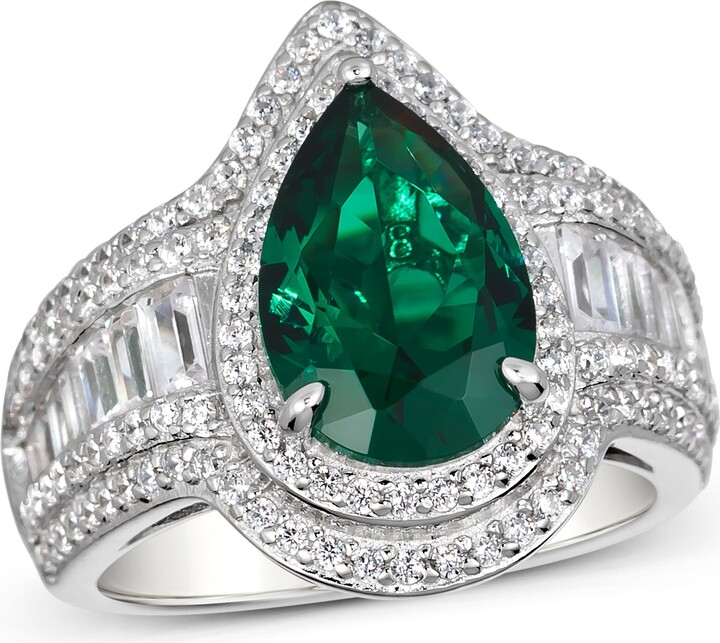 Anna Zuckerman Elizabeth Emerald Green - ShopStyle Rings