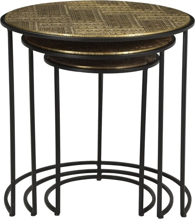 Nedir Iron Nesting Table Black -Set of 3 - 19" x 19" - ShopStyle