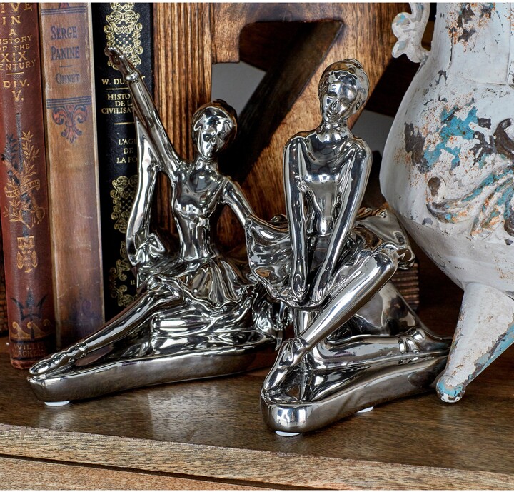 The Novogratz Silver Porcelain Dancer Sculpture - ShopStyle Figurines
