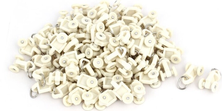 Unique Bargains 10mm Dia Twin Wheel Curtain Track Rail Slide Rollers ...