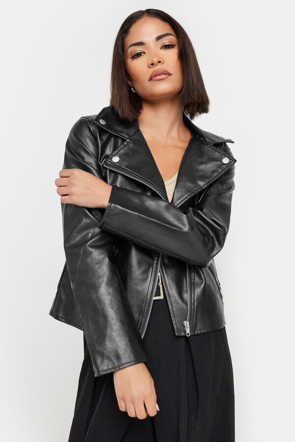 PixieGirl Petite Faux Leather Jacket - Black - ShopStyle