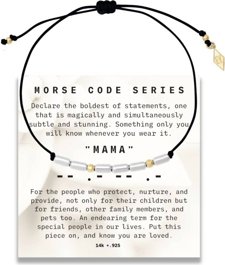 Elliot Young Women's "morse Code" Series Mama Cord Bracelet In Gold - ShopStyle