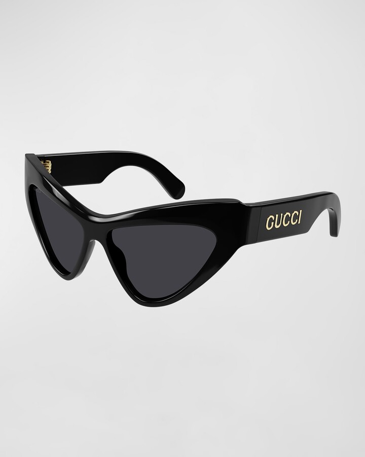 Gucci Logo Acetate Butterfly Sunglasses - ShopStyle