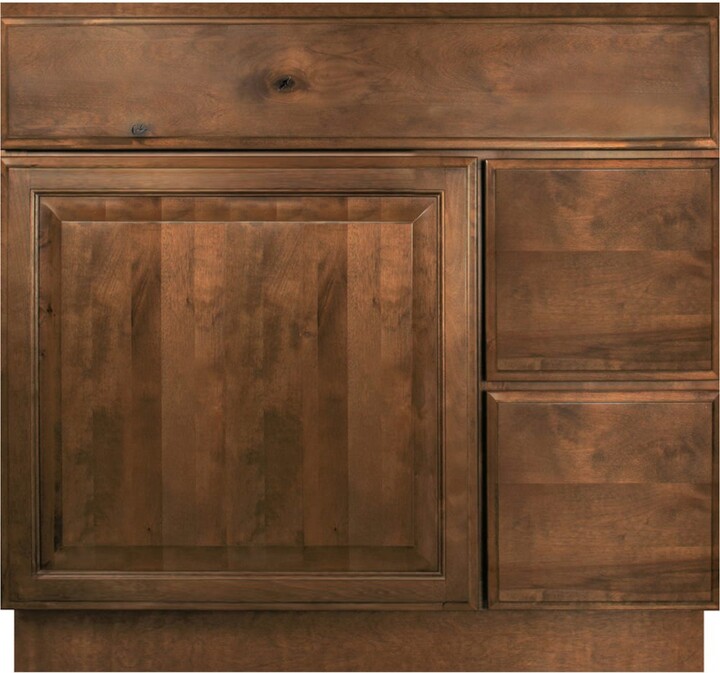 Etsy 30" Rustic Mocha Bathroom Vanity with Drawers On Right ...