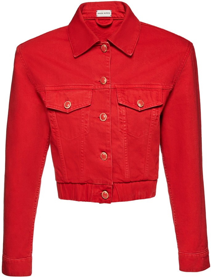 Magda Butrym Structured Denim Jacket - ShopStyle