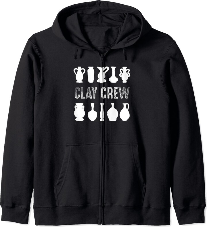 Pottery Idea Clay Designs Craftsmanship Clay Crew Pottery Clay Mud Artist Zip Hoodie - ShopStyle ...