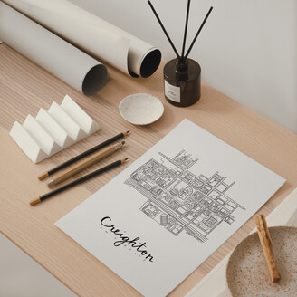 Art By Aleisha Creighton University Campus Map Print - ShopStyle