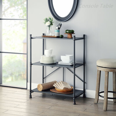 Trent Austin Design Modern Metal Console Table with Fold Function ...