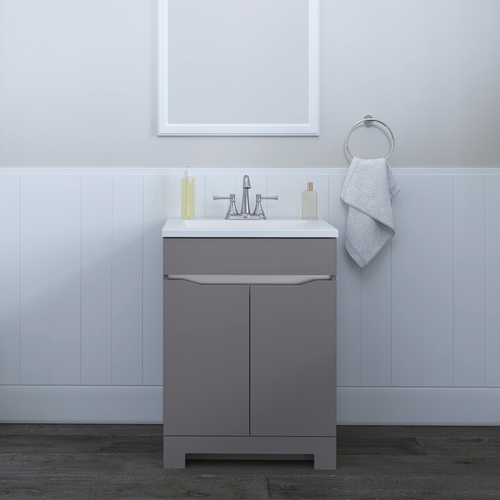 Spring Mill Cabinets 24" Brennan 2-Door Bathroom Vanity With White Sink Top - ShopStyle
