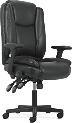 HON Sadie High-Back Leather Office/Computer Chair - Ergonomic ...