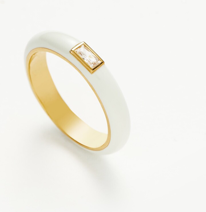 Enamel & Stone Stacking Ring - ShopStyle