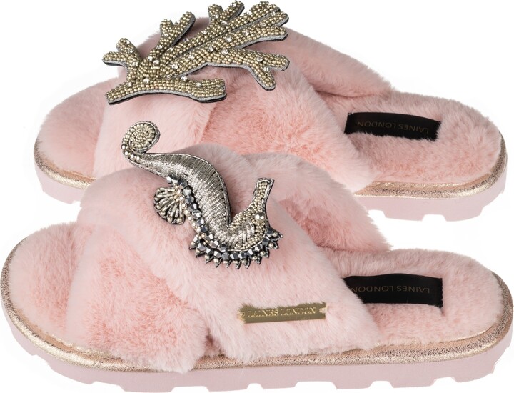 LAINES LONDON - Ultralight Chic Slipper Sliders With Artisan Silver ...