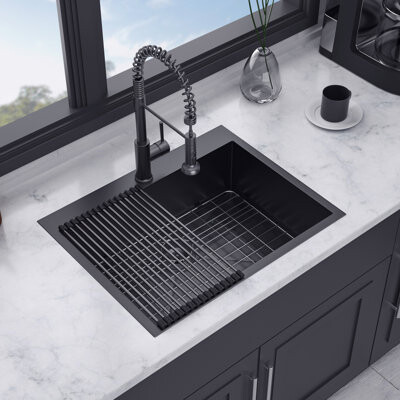 Rainlex 28'' L Drop-In Single Bowl Stainless Steel Kitchen Sink ...