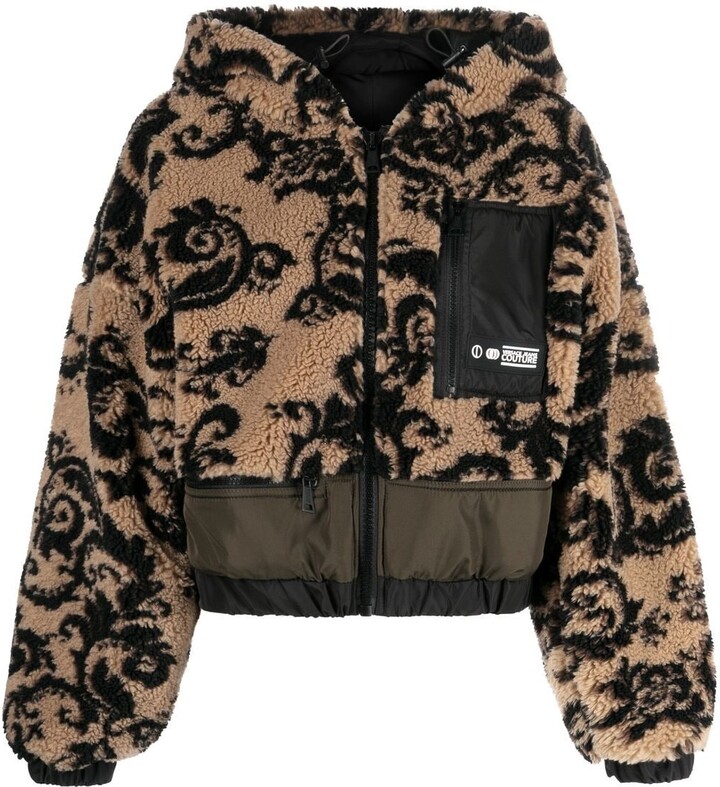 Versace Jeans Couture Fleece-Texture Zip-Fastening Jacket - ShopStyle