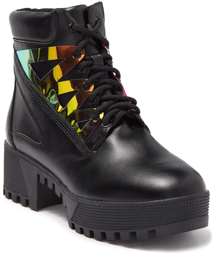 Cape Robbin Singer Holographic Panel Lug Boot - ShopStyle