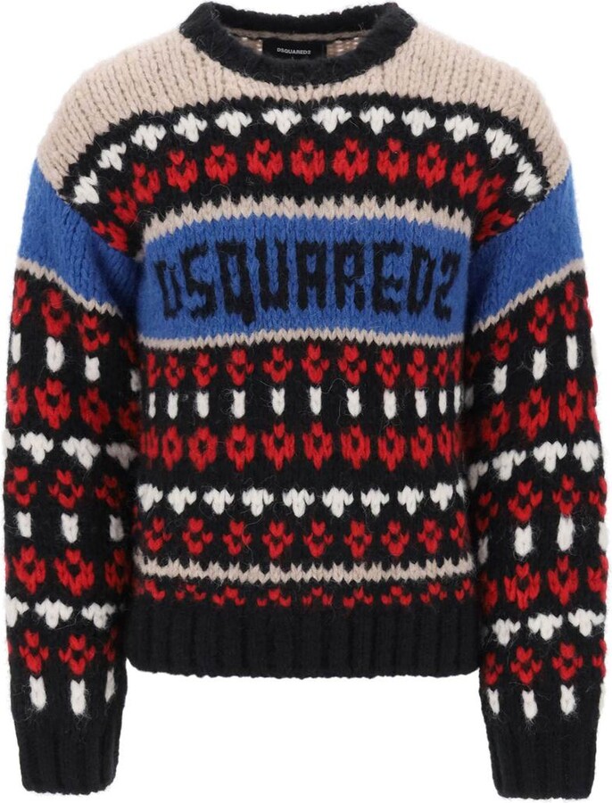 DSQUARED2 alpaca jacquard sweater - ShopStyle
