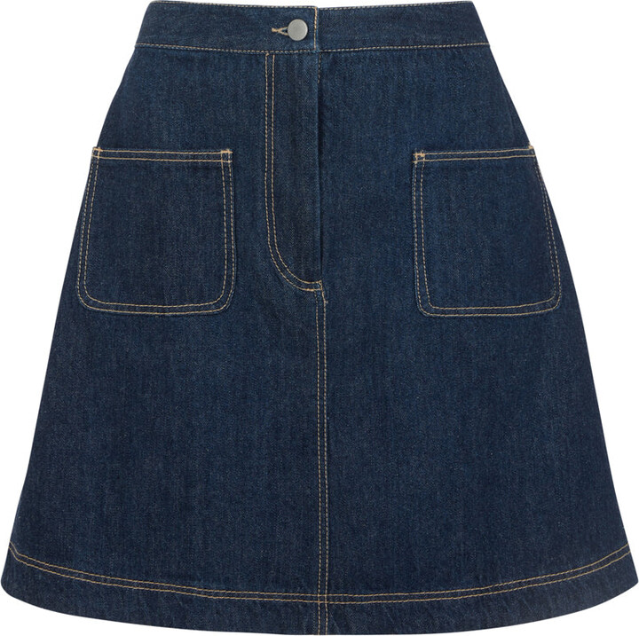 Mirla Beane Women's Blue Francis Denim Skirt - ShopStyle