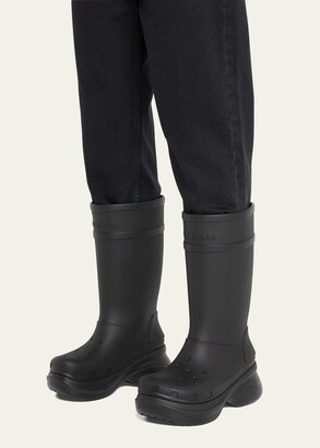 Balenciaga Trooper block-heel rubber boots - ShopStyle