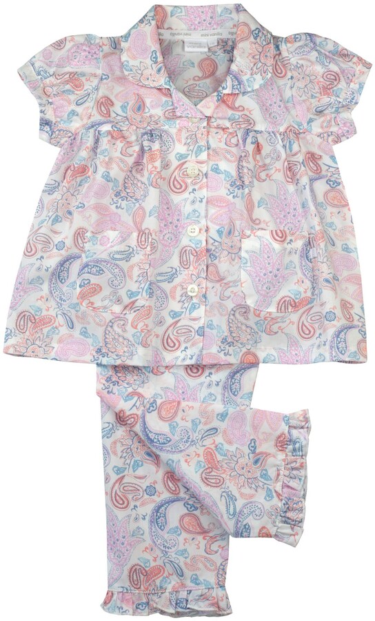 Mini Vanilla London Girls Traditional Cotton Printed Pyjamas: Girls ...