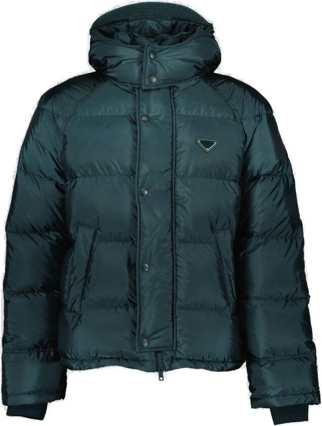 Prada Triangle-Logo Padded Puffer Jacket - ShopStyle