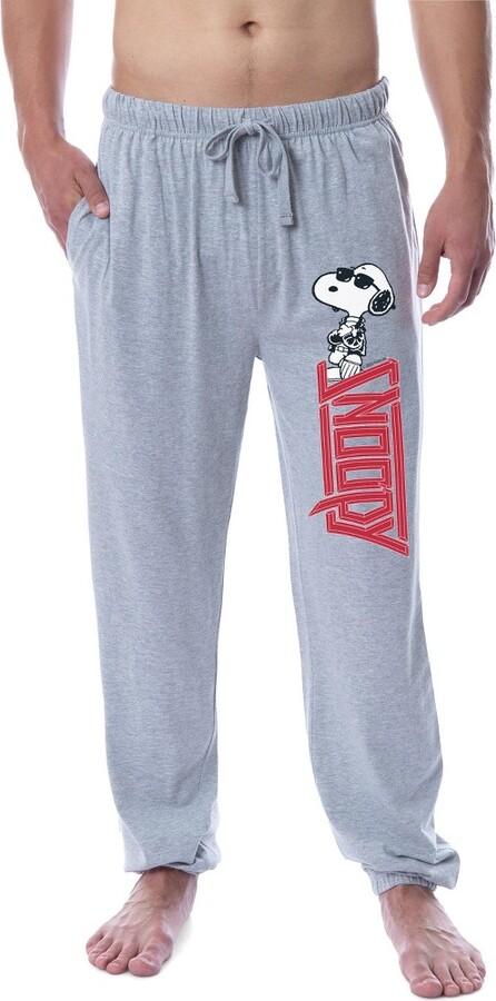 Intimo Peanuts Men's Joe Cool Rocker Character Logo Sleep Jogger Pajama Pants (Small) - ShopStyle