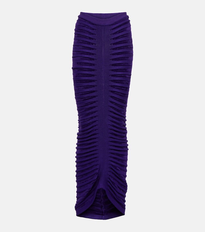 Alaia Ruched maxi skirt - ShopStyle