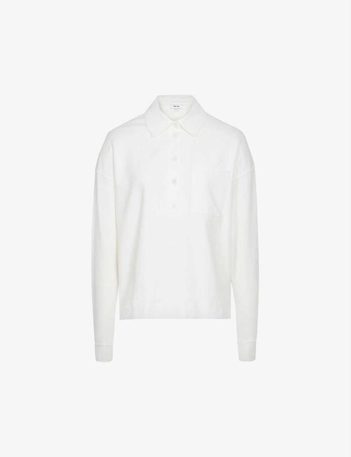 Reiss Emerson stretch cotton-jersey rugby shirt - ShopStyle Long Sleeve ...