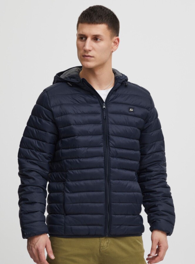Men's BLEND Navy Puffer Jacket with Hood - ShopStyle