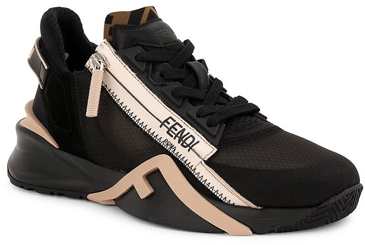 Fendi Flow Mixed Media Sneakers - ShopStyle