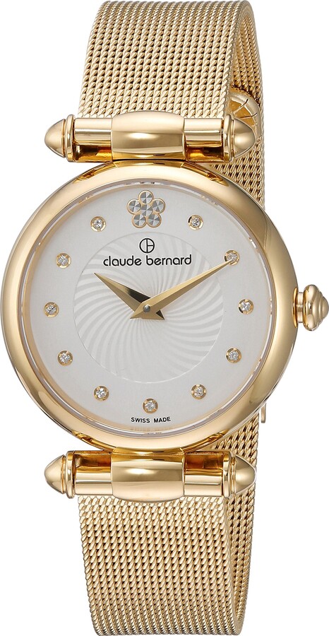 claude bernard Women Analogue Swiss Quartz Watch with Stainless Steel ...