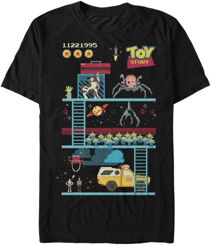 Fifth Sun Disney Pixar Men's Toy Story 8-Bit Video Game Scene Short ...