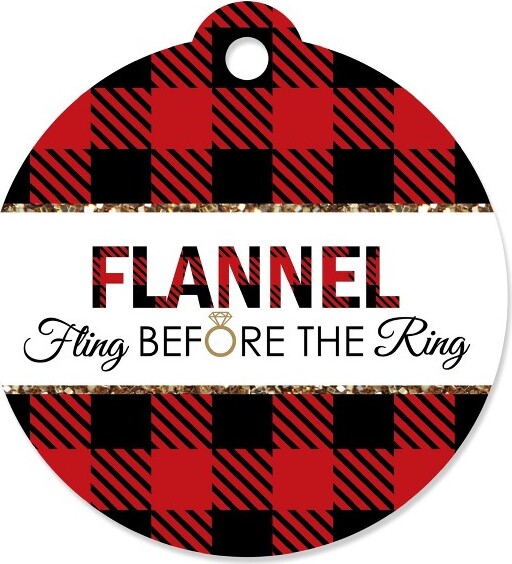 Big Dot of Happiness Flannel Fling Before the Ring - Buffalo Plaid ...