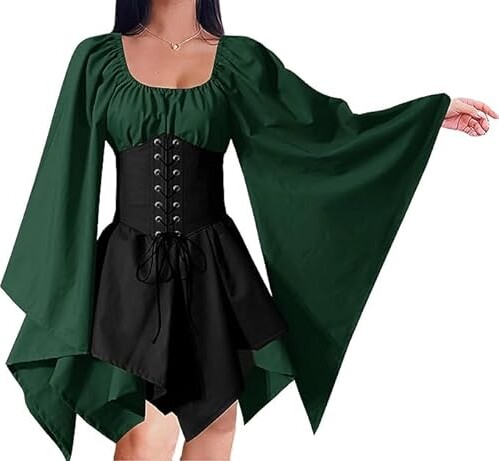 Generic Medieval Renaissance Dresses for Women Cosplay Halloween ...