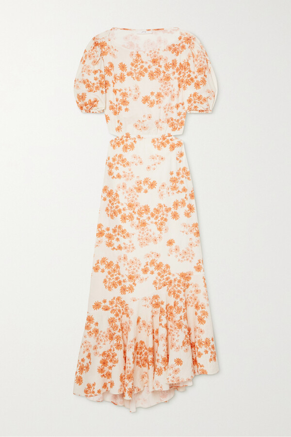 Peony Swimwear Net Sustain Holiday Cutout Floral Print Organic Cotton