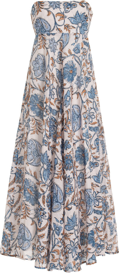 Zimmermann Vitali Bandeau Linen Midi Dress - ShopStyle