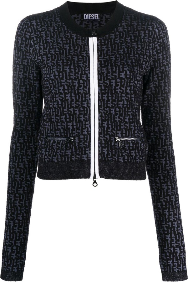 Diesel Intarsia-Knit Cropped Cardigan - ShopStyle