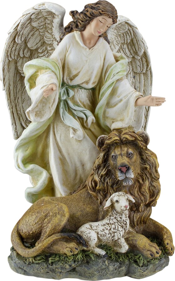 Roman Joseph's Studio Angel with Lion & Lamb Religious Figure 10 ...