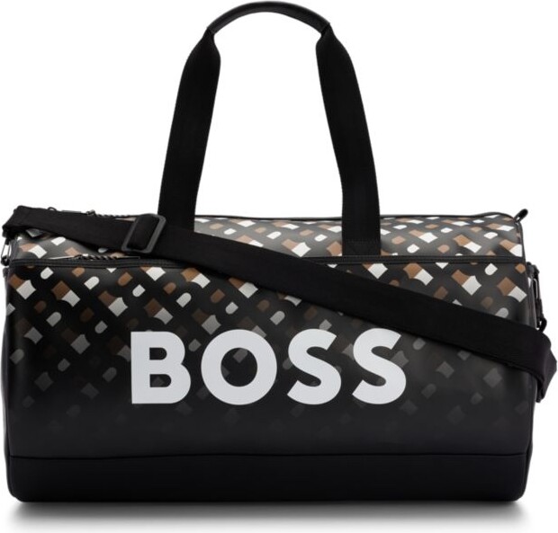 HUGO BOSS x Matteo Berrettini faux-leather holdall with monograms and ...