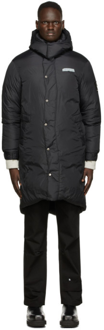 Ader Error Black Down Torn Label Puffer Coat - ShopStyle