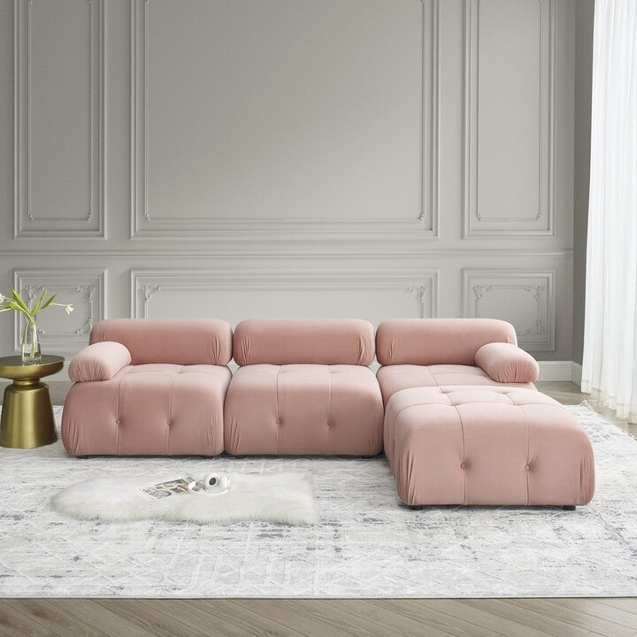 TOSWIN Modular Sectional Sofa, Button Tufted Designed and DIY ...