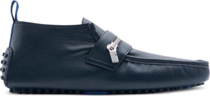 Burberry Motor leather loafers - ShopStyle