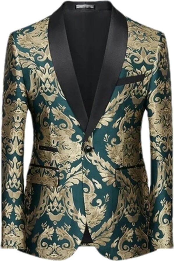 BoShiNuo Men Business Banquet Suit Slim Fit Jacket Men's Wedding Prom ...